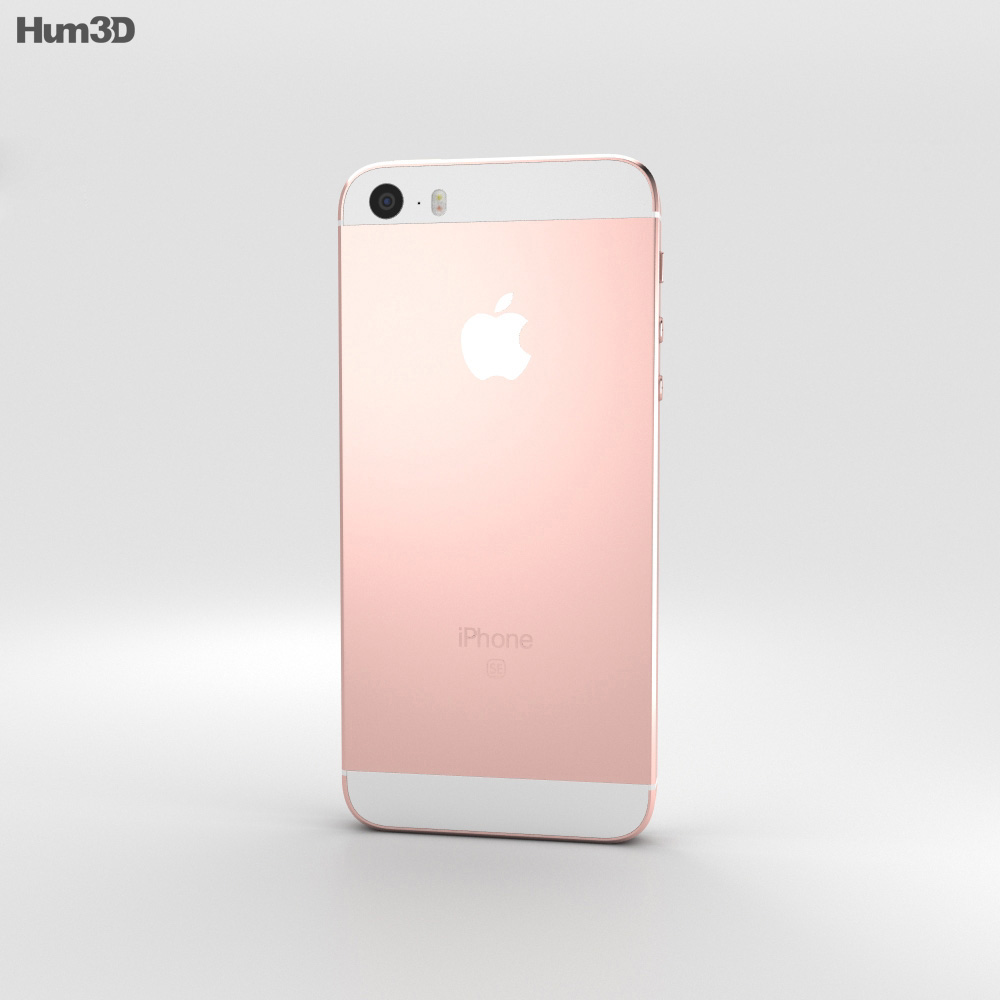 Apple iPhone SE Rose Gold 3D model - Download Phones on 3DModels.org