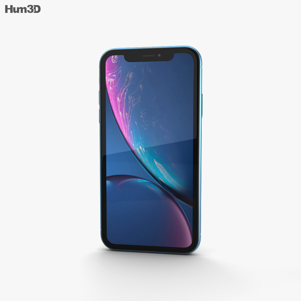 Apple iPhone XR Blue 3D model - Download Phones on 3DModels.org