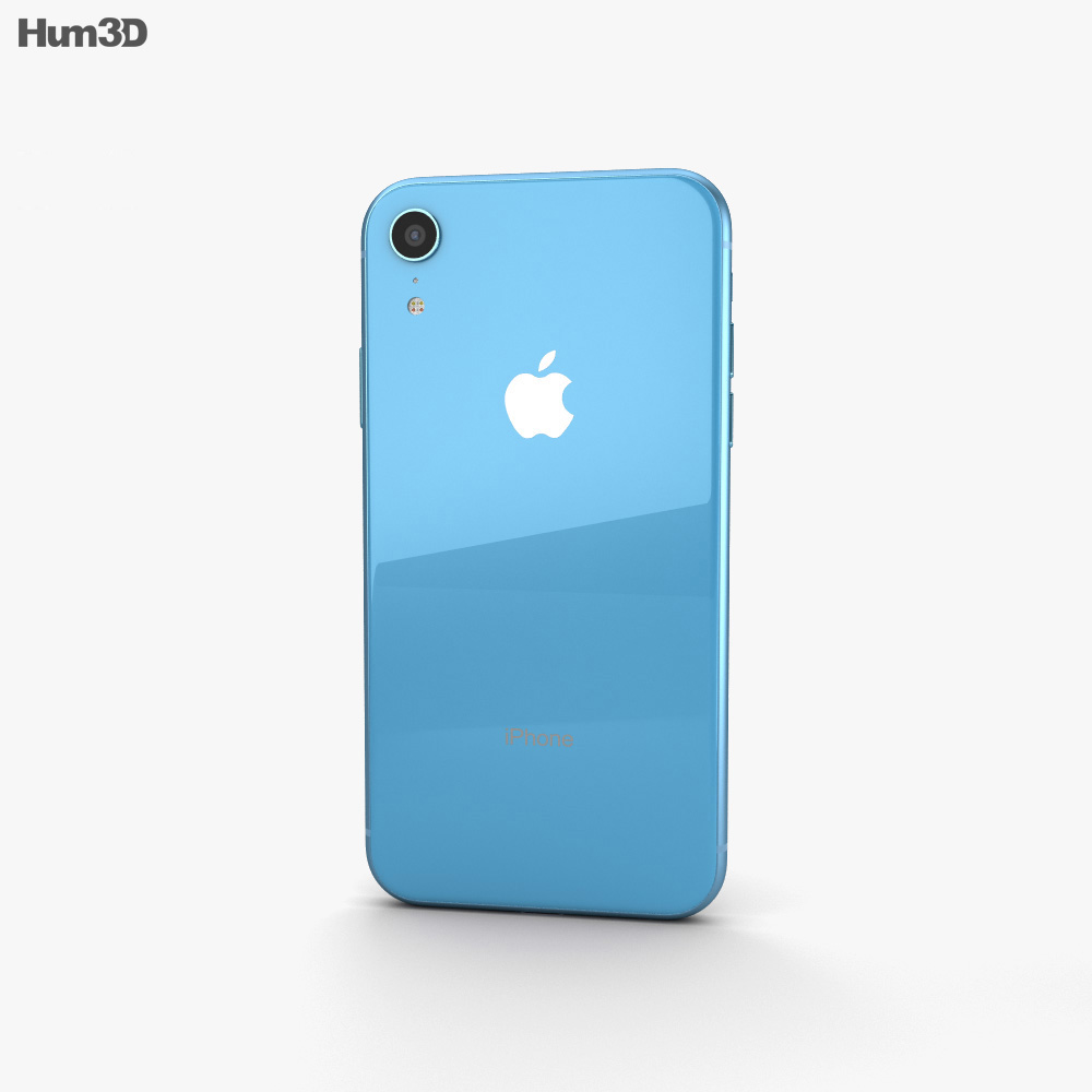 Apple iPhone XR Blue 3D model - Download Phones on 3DModels.org