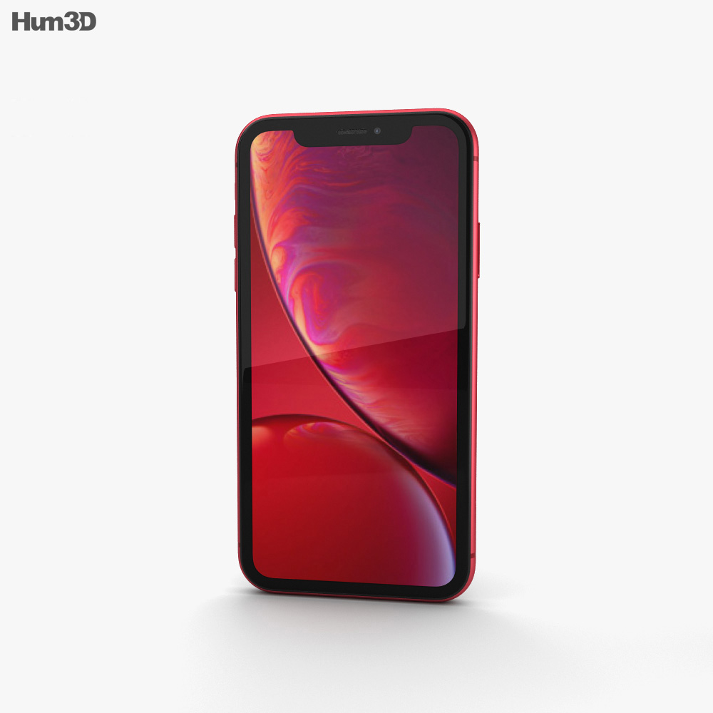 Apple iPhone XR Red 3D модель - Скачать Телефоны на 3DModels.org