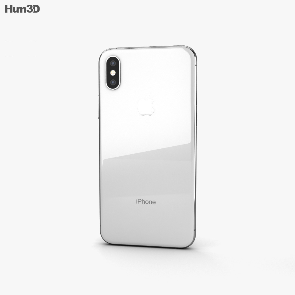 Apple iPhone XS Silver 3D model - Download Phones on 3DModels.org
