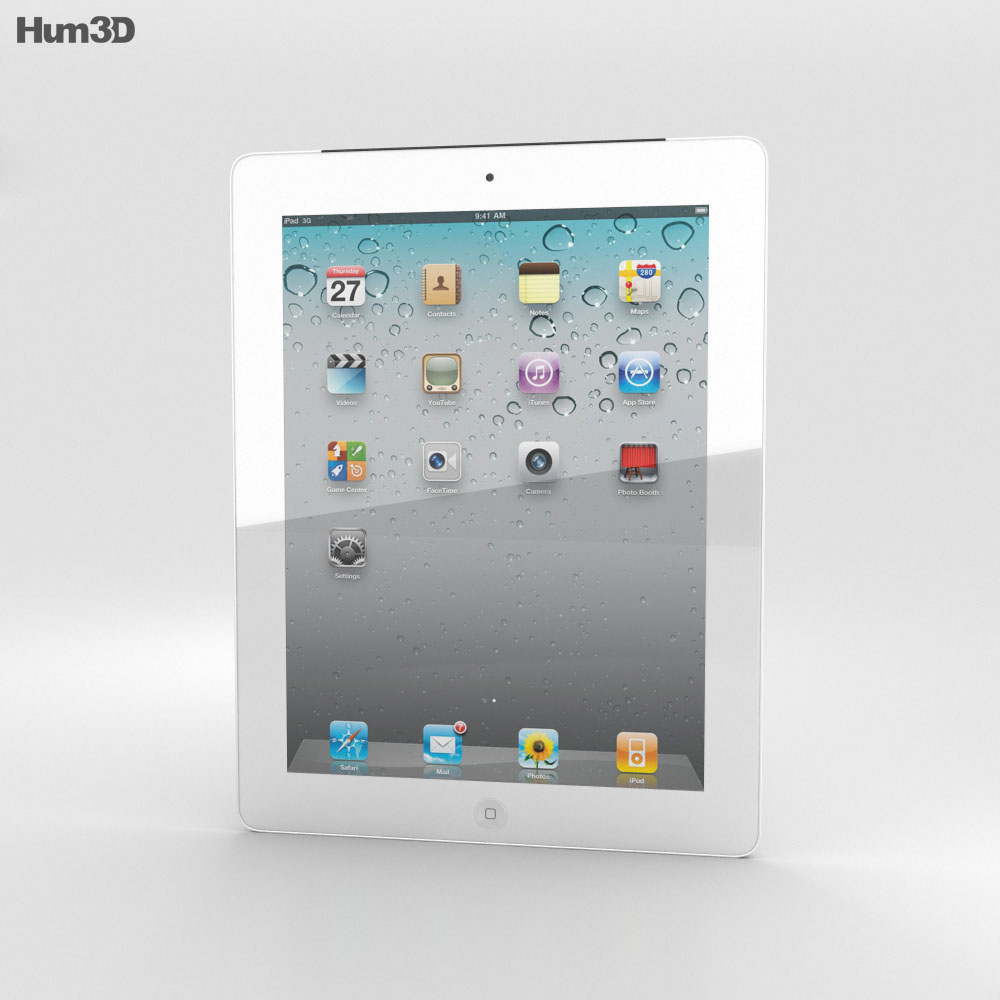 Apple iPad 2 WiFi 3G 3D model - Download Tablet on 3DModels.org