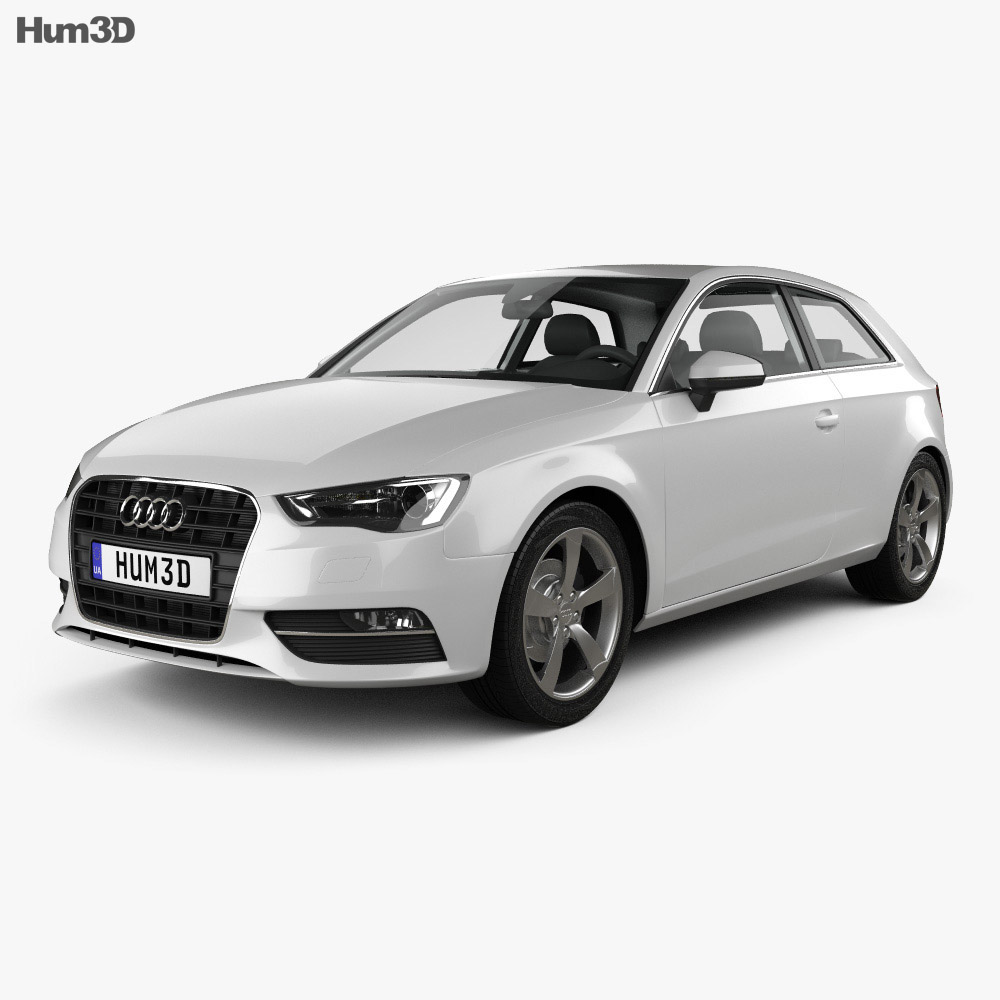 Audi A3 hatchback 3-door 2016 3D model - Download Hatchback on 3DModels.org