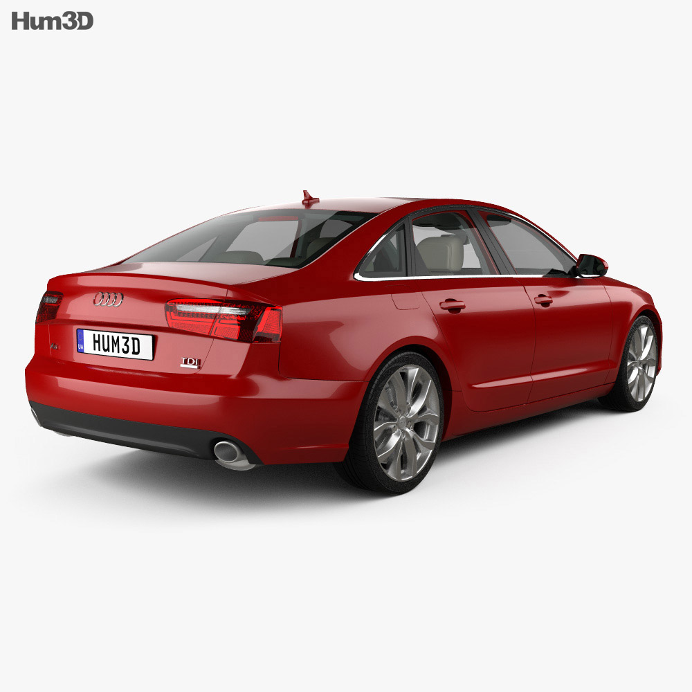 Audi A6 (C7) with HQ interior 2015 3D model - Download Sedan on ...