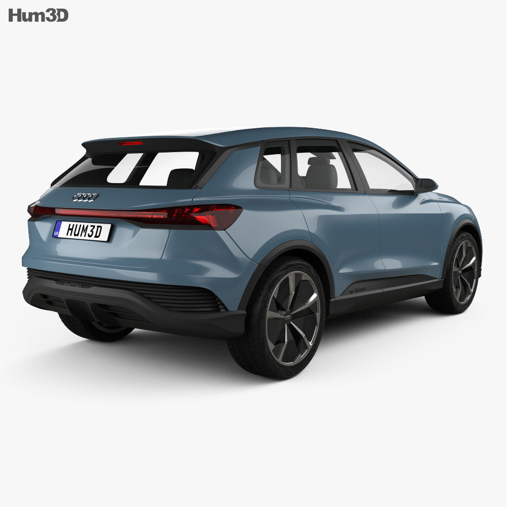 Audi Q4 e-tron 概念 2020 3D模型 - 下载 Crossover SUV 开启 3DModels.org