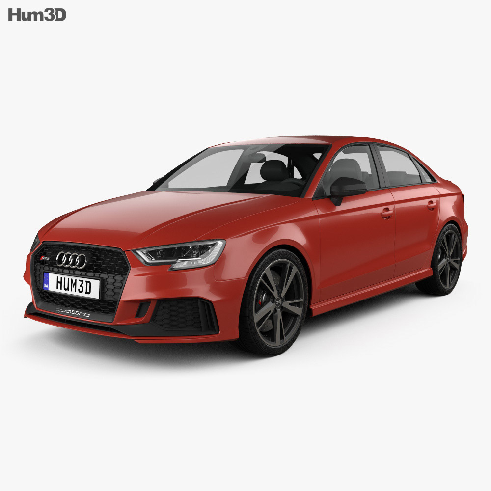 Audi RS3 sedan 2018 3D model - Download Sedan on 3DModels.org