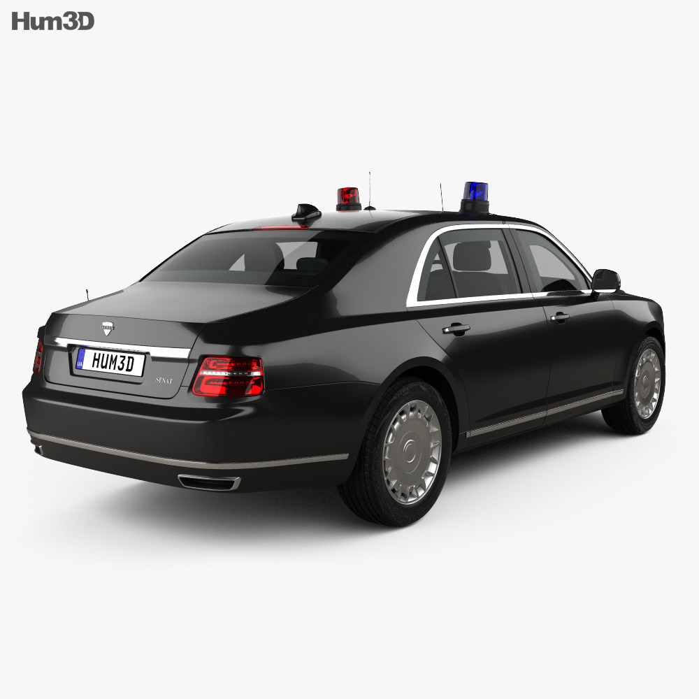 Aurus Senat Guard sedan 2021 3D model - Download Sedan on 3DModels.org