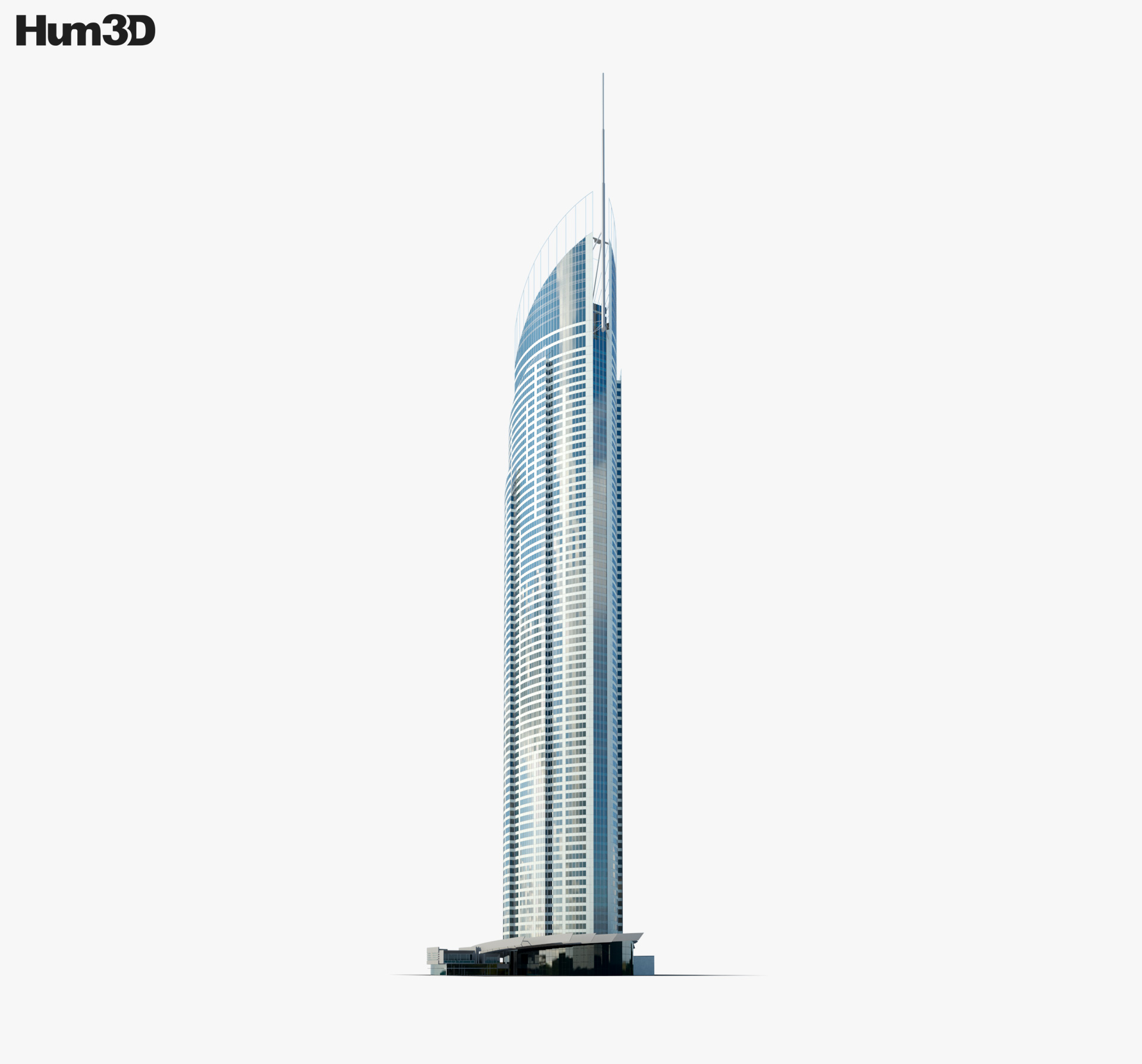 Q1 tower 3D model - Download Buildings on 3DModels.org