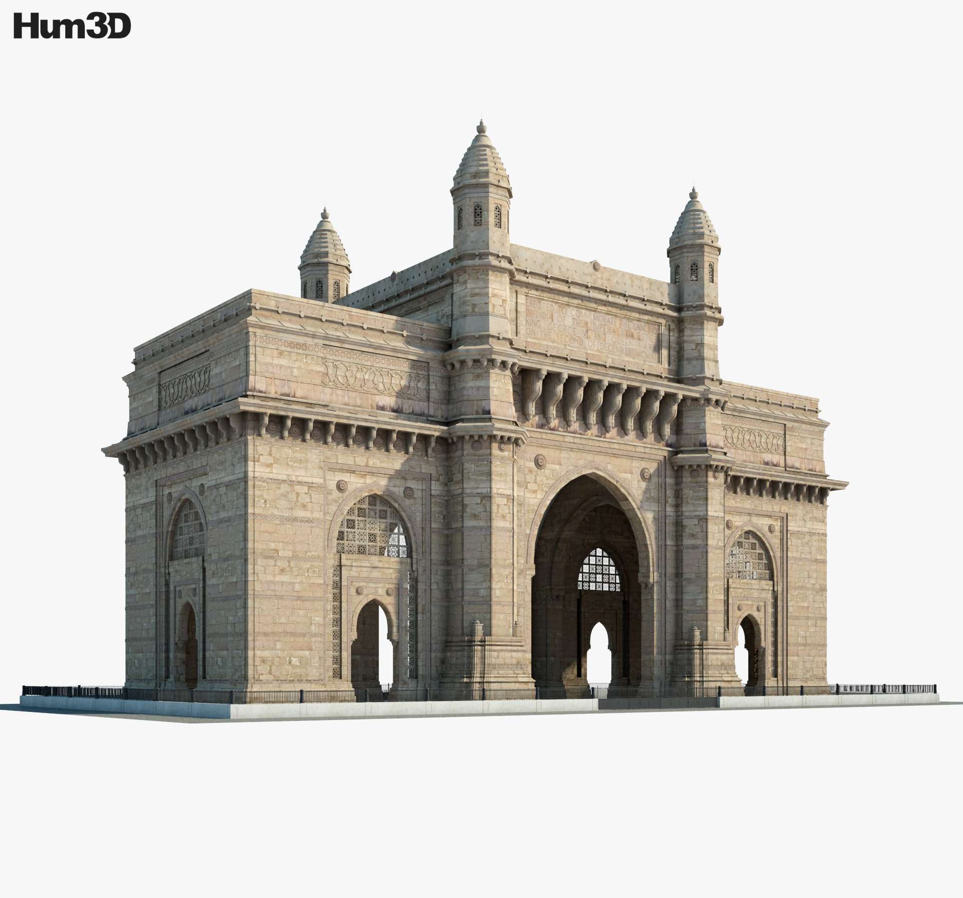 Gateway of India 3D model - Download Buildings on 3DModels.org