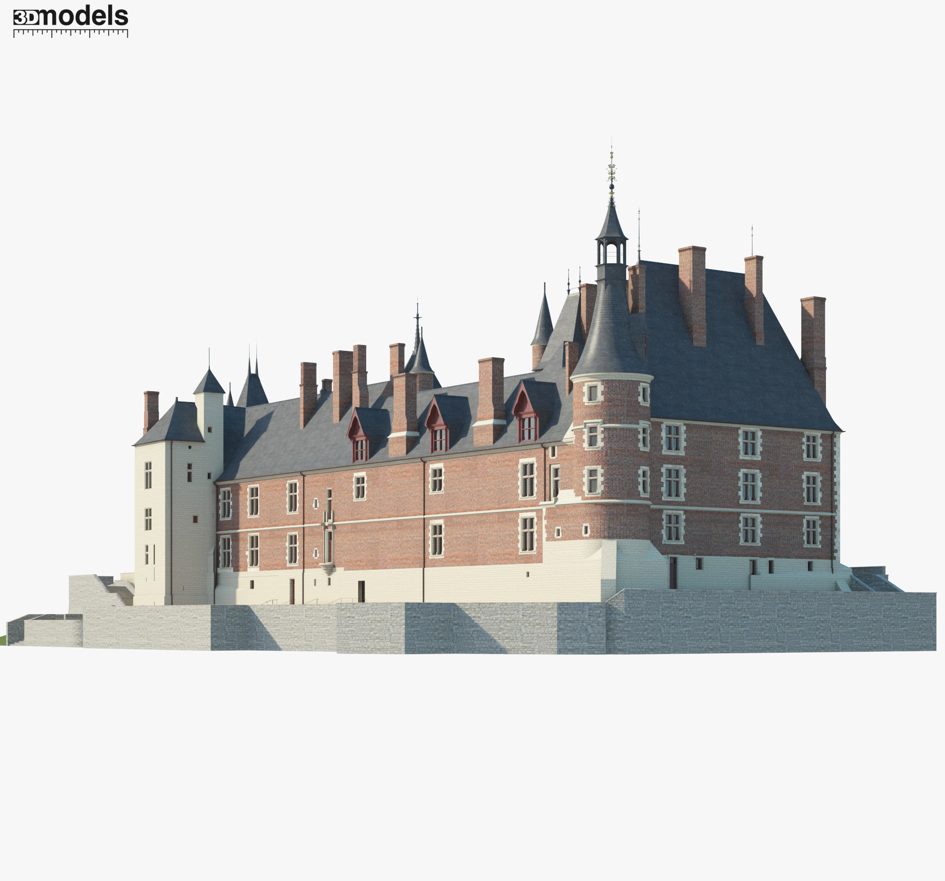 Castle of Gien 3D model - Download Buildings on 3DModels.org