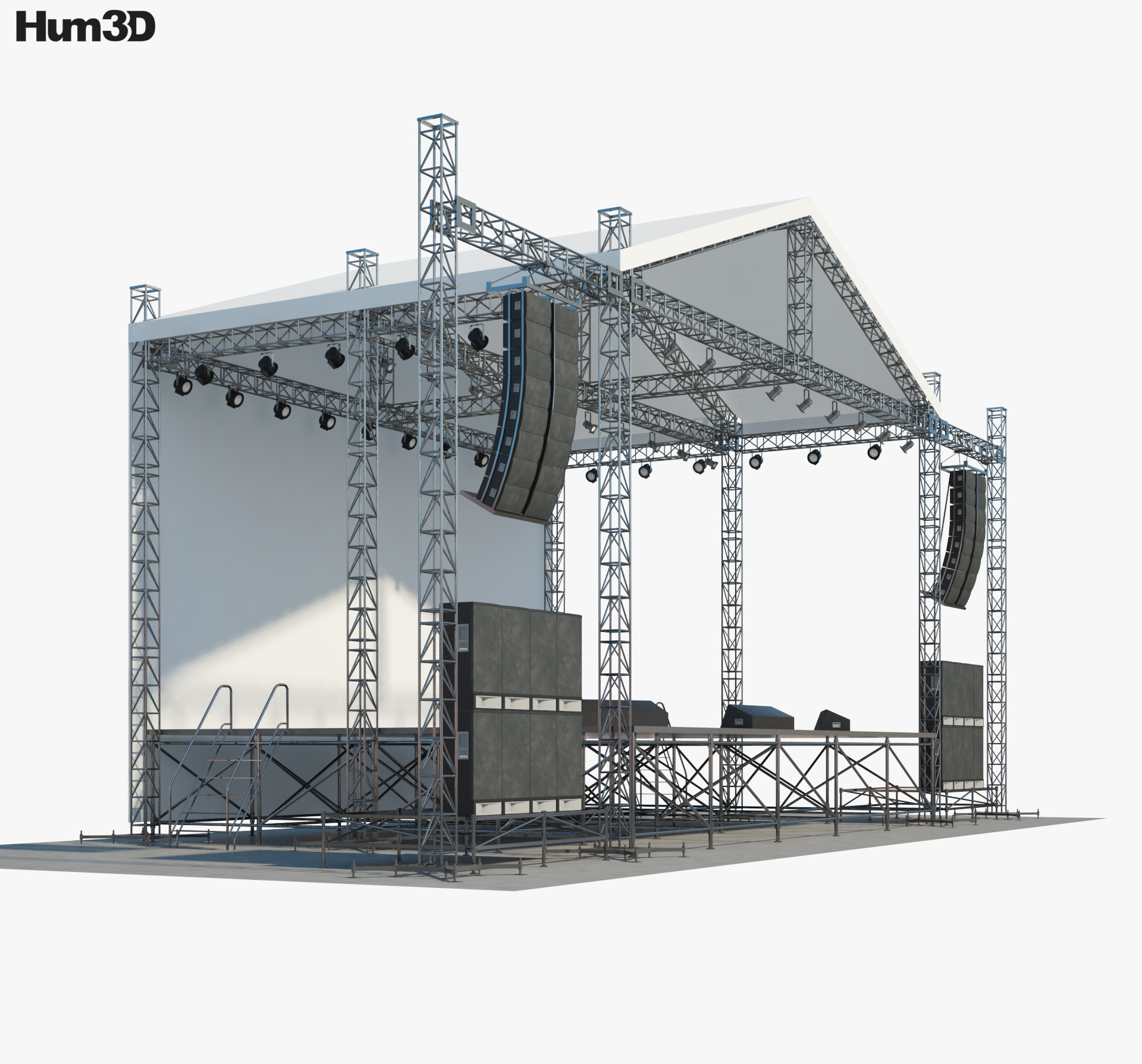 Concert Stage 3D model - Download Street elements on 3DModels.org