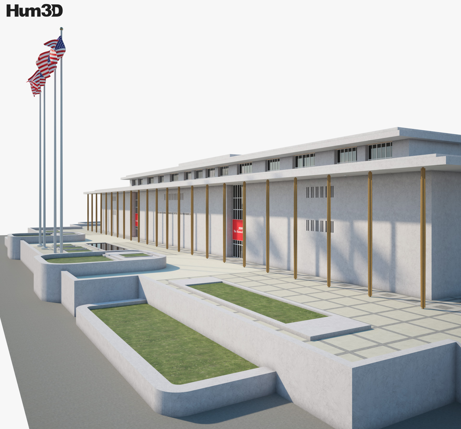 Centro John F. Kennedy para Las Artes Escénicas Modelo 3D - Descargar ...