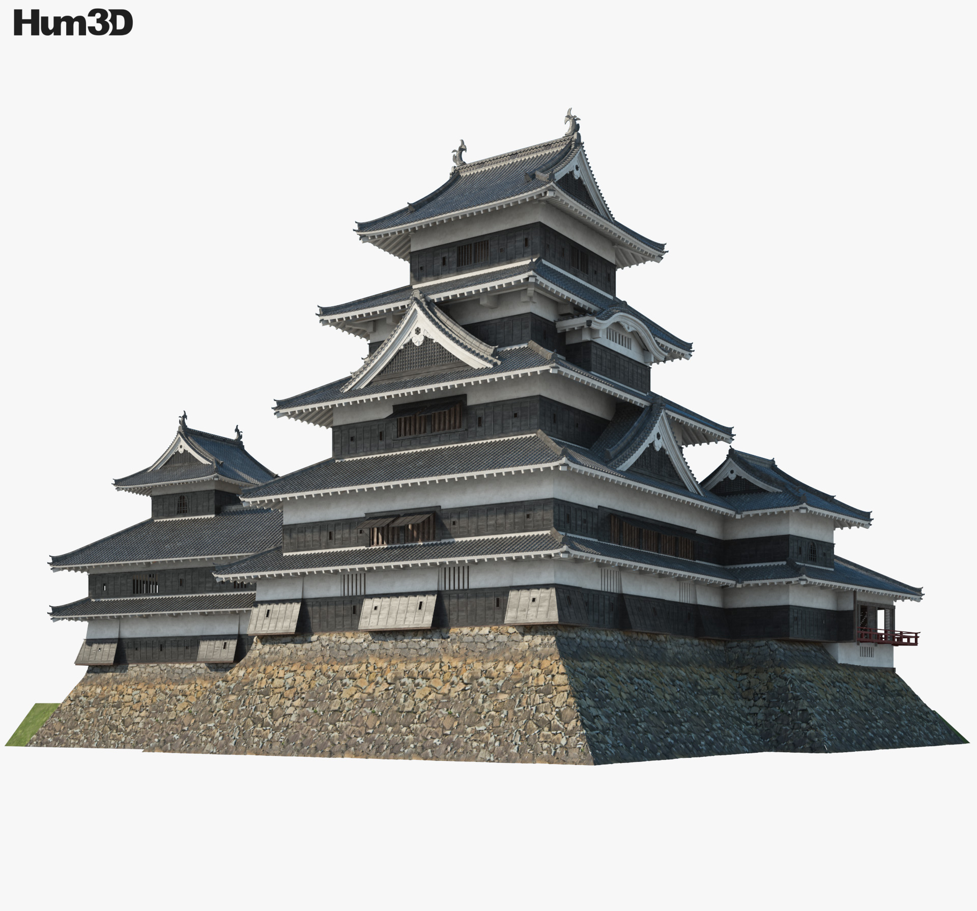 마쓰모토성 3D 모델 - 다운로드 건축물 on 3DModels.org