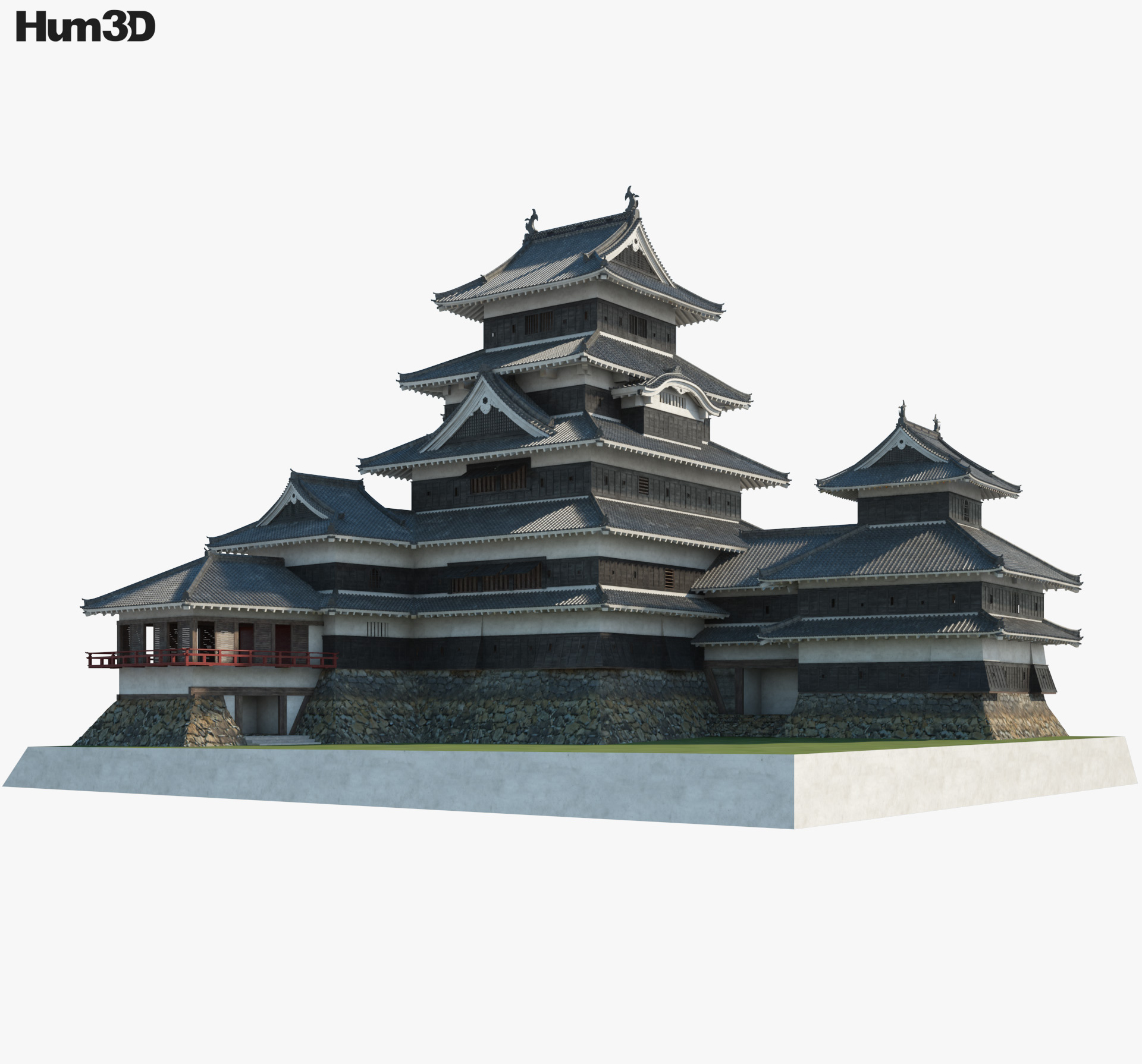 마쓰모토성 3D 모델 - 다운로드 건축물 on 3DModels.org