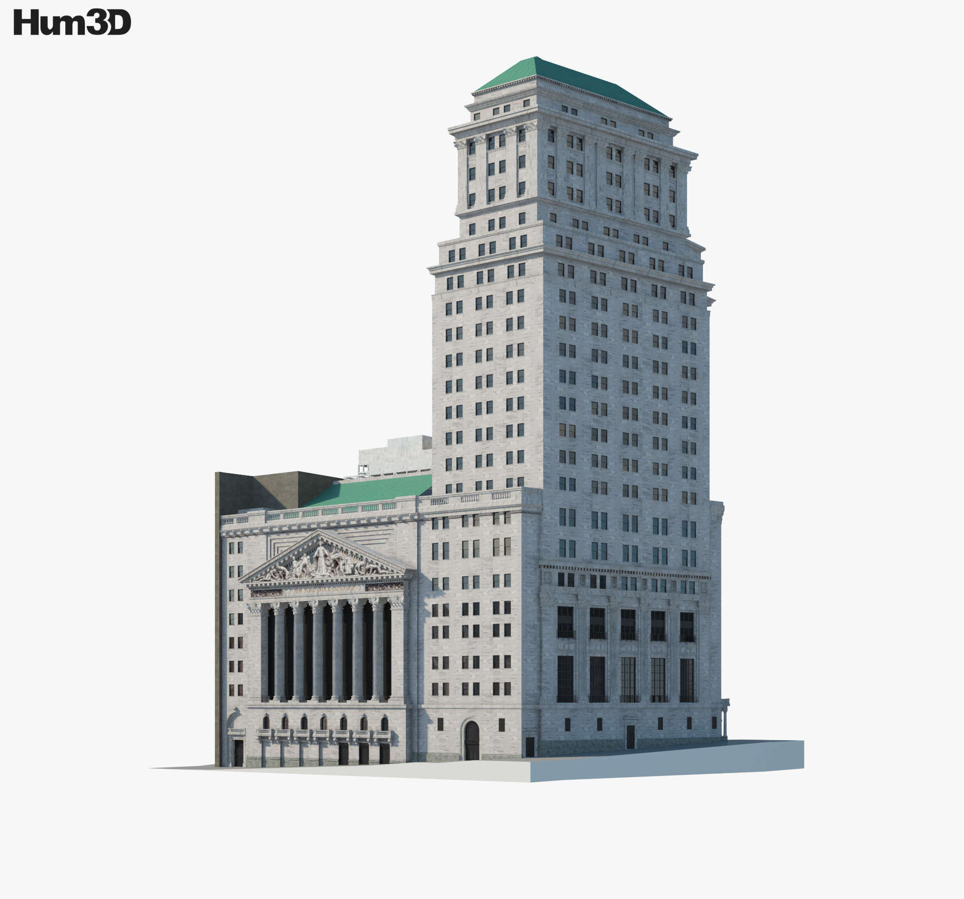 New York Stock Exchange Building 3D model - Download Buildings on ...