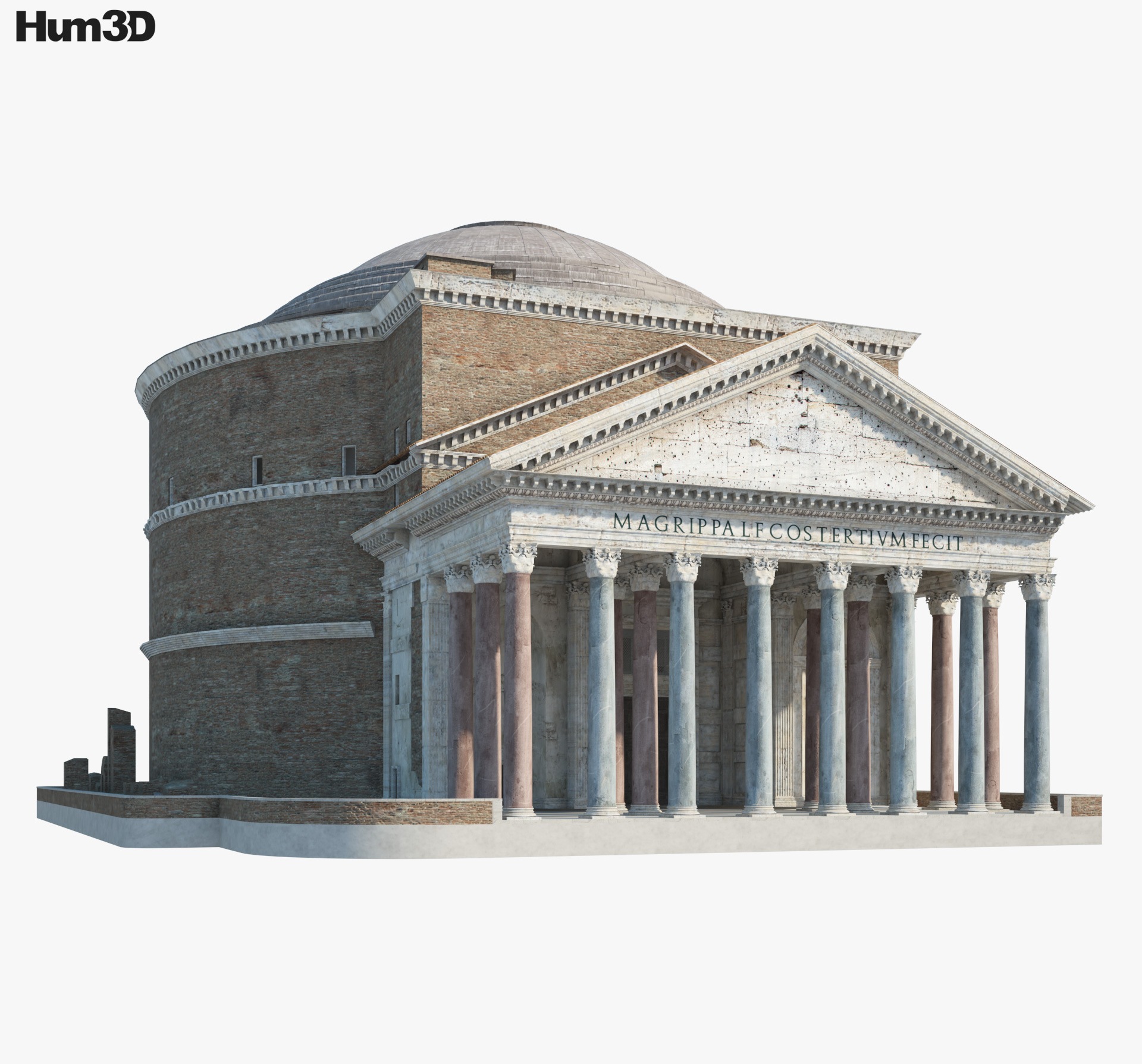 Panteón de Agripa Modelo 3D - Descargar Edificios activado 3DModels.org