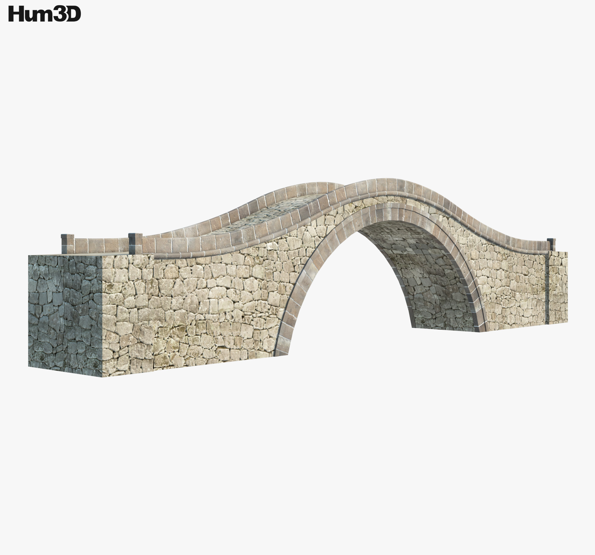 Stone bridge 3D model - Download Infrastructure Buildings on 3DModels.org