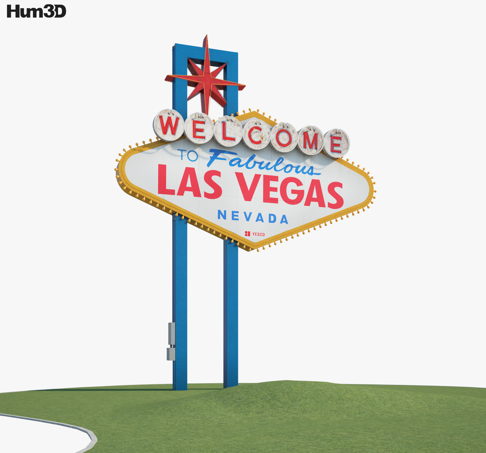 Welcome to Fabulous Las Vegas sign 3D model - Download Street elements ...