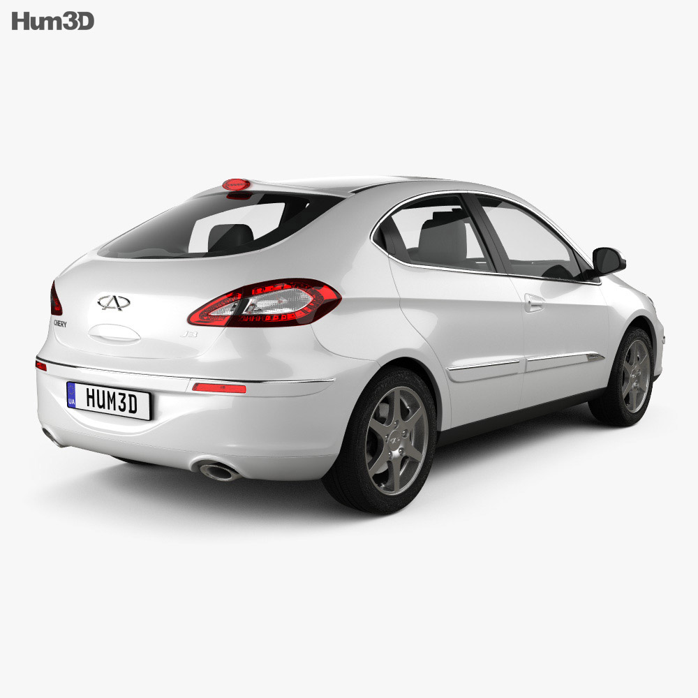 Chery A3 (J3) hatchback 5-door 2013 3D model - Download Hatchback on ...