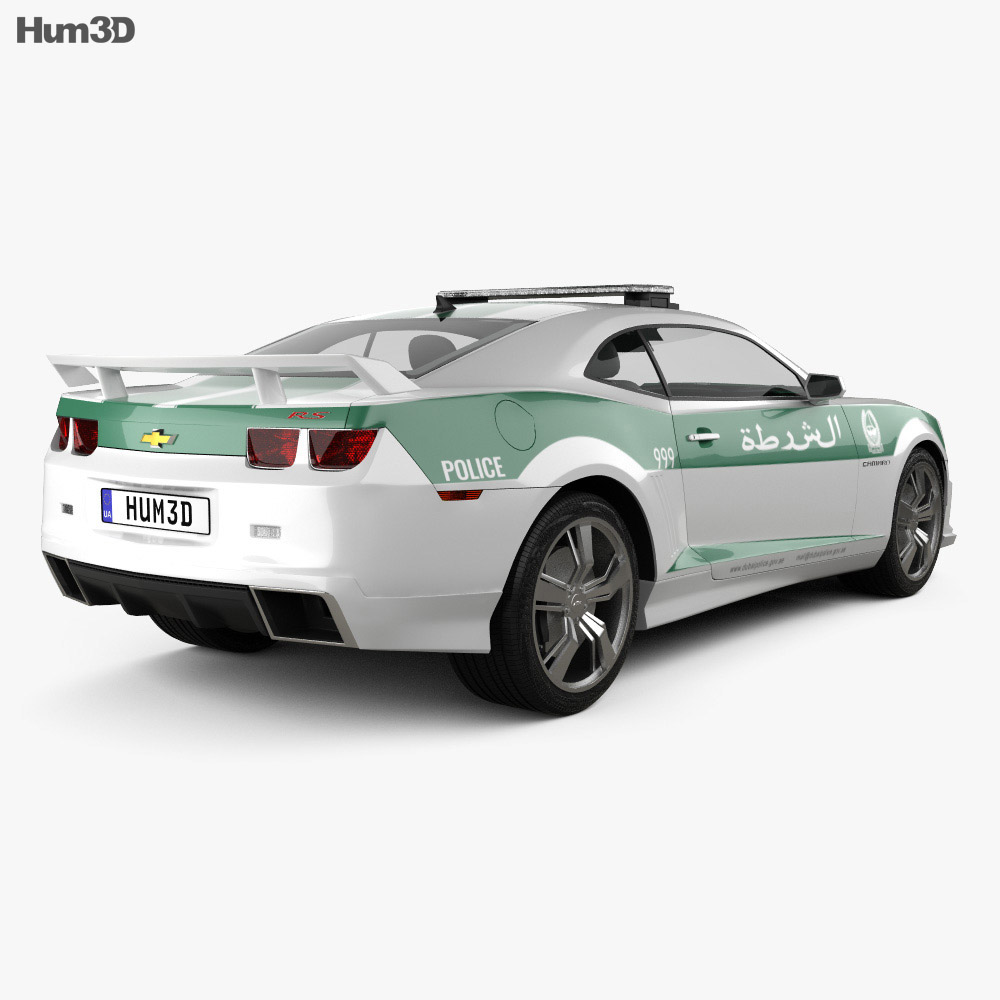 Chevrolet Camaro Police Dubai 2016 3D model - Download Sports car on ...