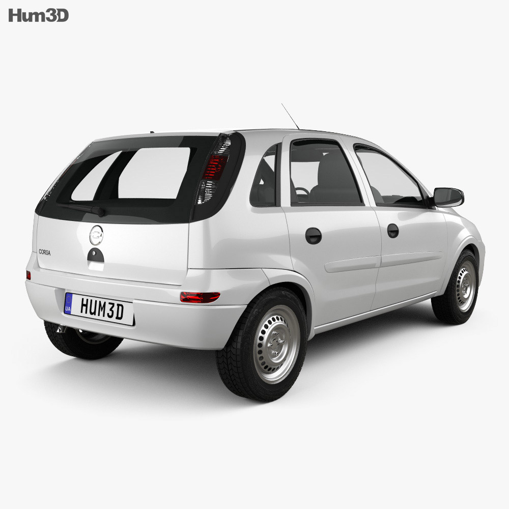 Chevrolet Corsa 5-door hatchback 2012 3D model - Download Hatchback on ...