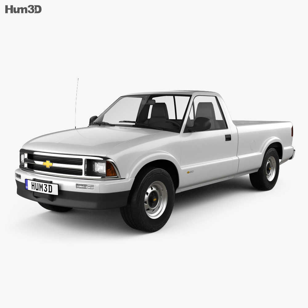 Chevrolet S10 Single Cab Long bed 2005 3D model - Download Pickup on ...