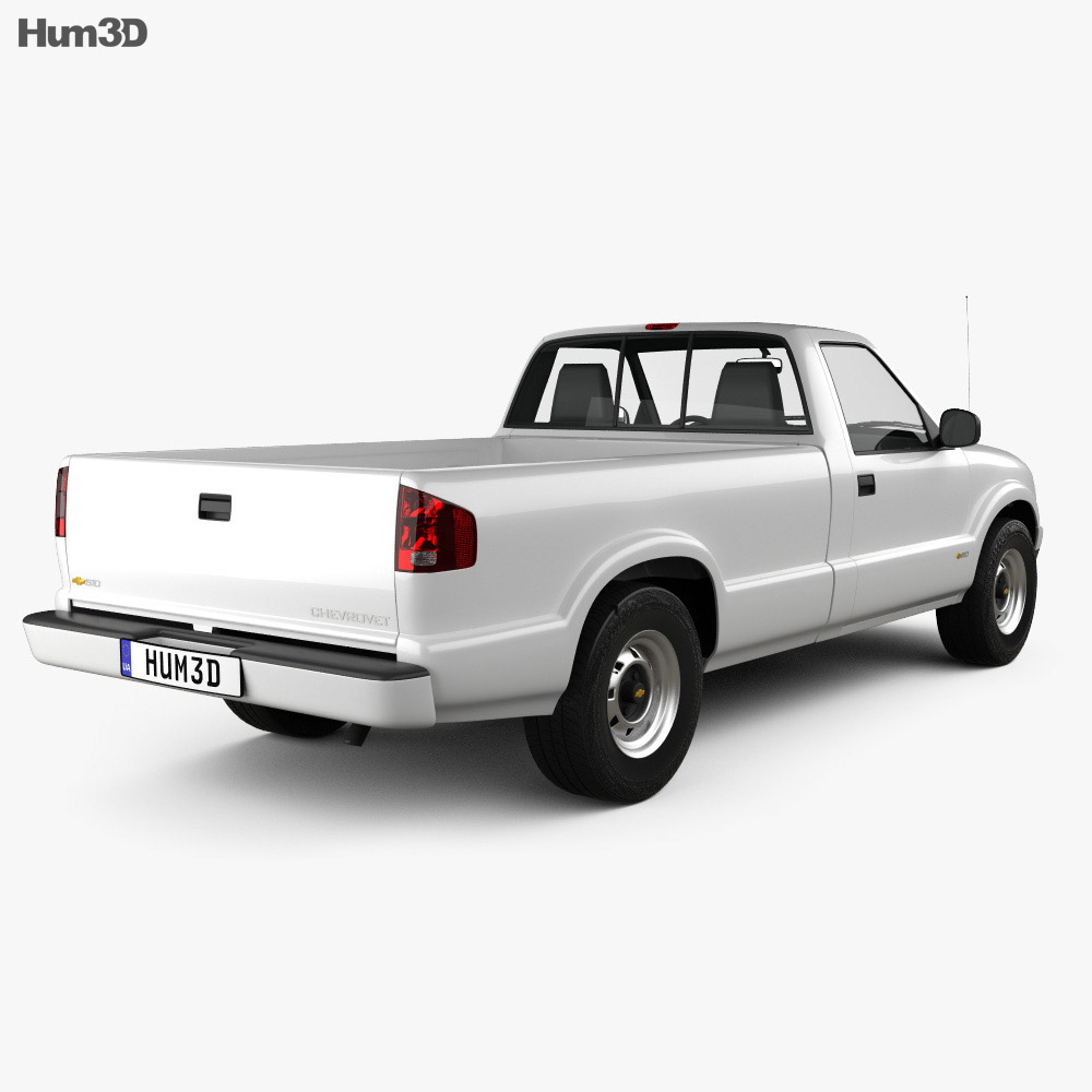 Chevrolet S10 Single Cab Long bed 2005 3D model - Download Pickup on ...