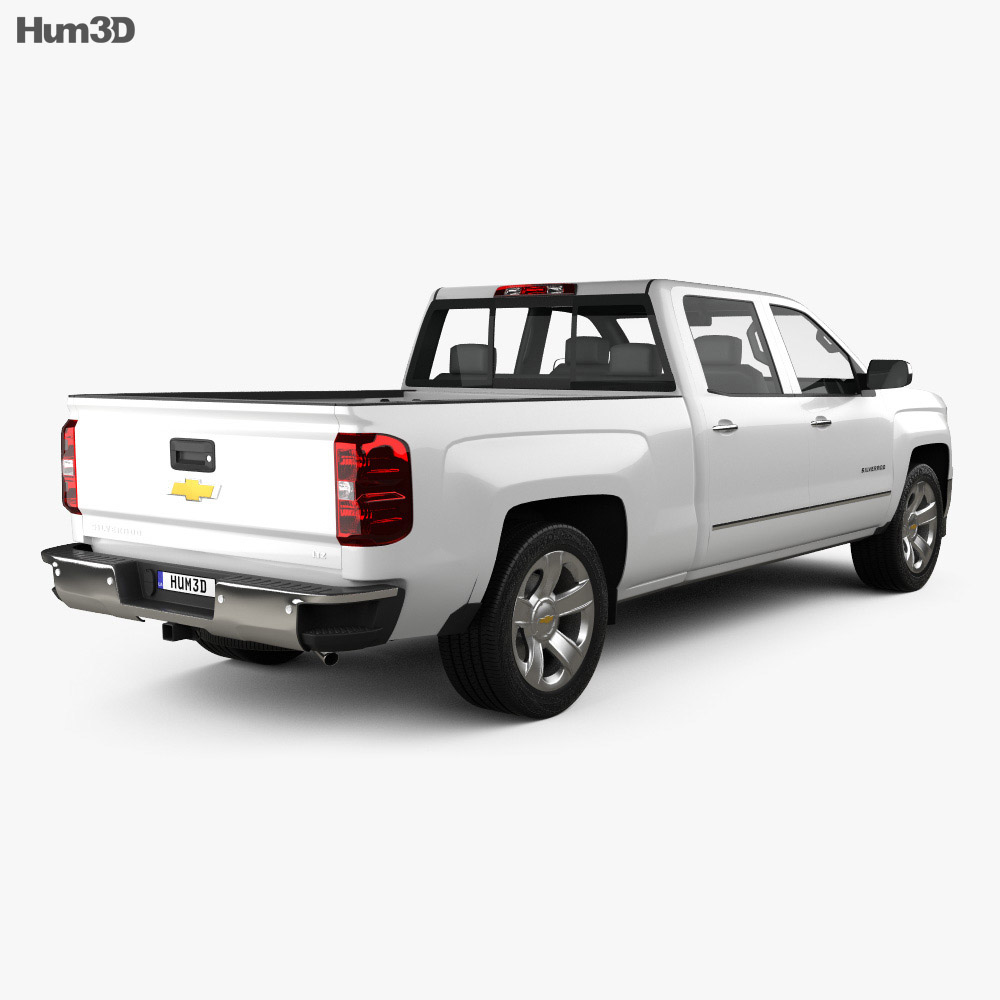 Chevrolet Silverado Crew Cab LTZ 2016 3D model - Download Pickup on ...