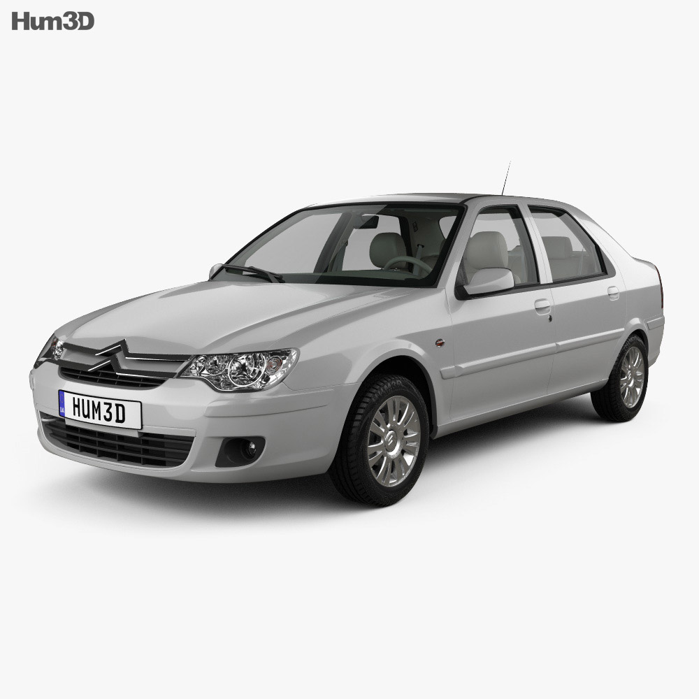 Citroen C-Elysee with HQ interior 2012 3D model - Download Sedan on ...