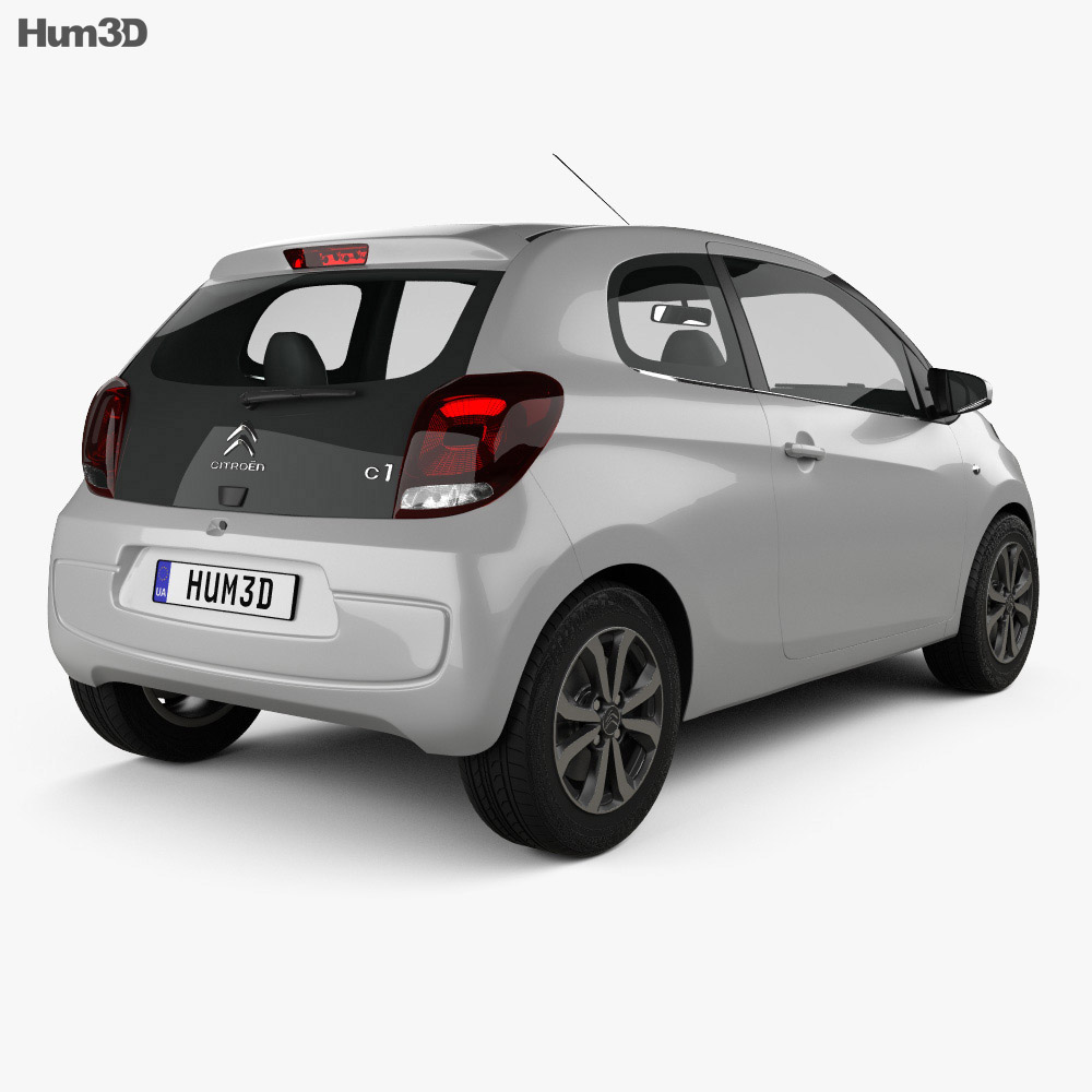 Citroen C1 3 portas 2017 Modelo 3D - Baixar Hatchback no 3DModels.org