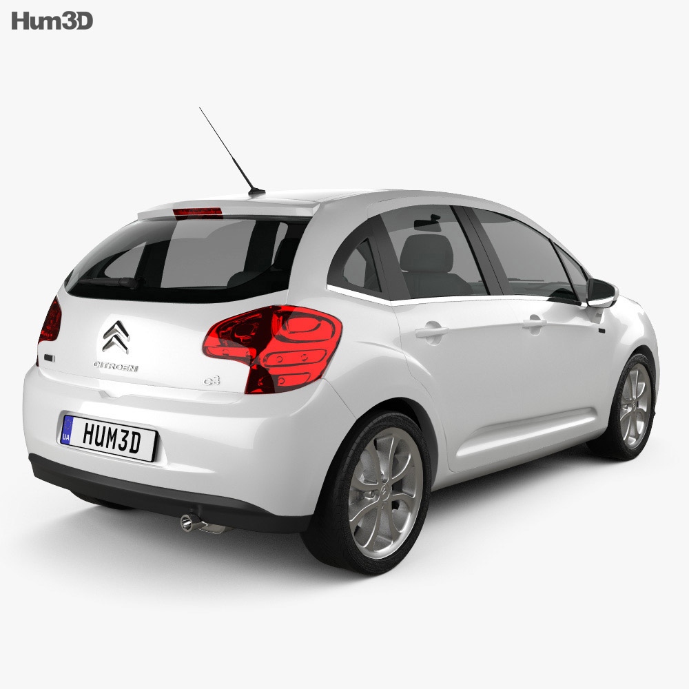 Citroen C3 2011 3D model - Download Hatchback on 3DModels.org