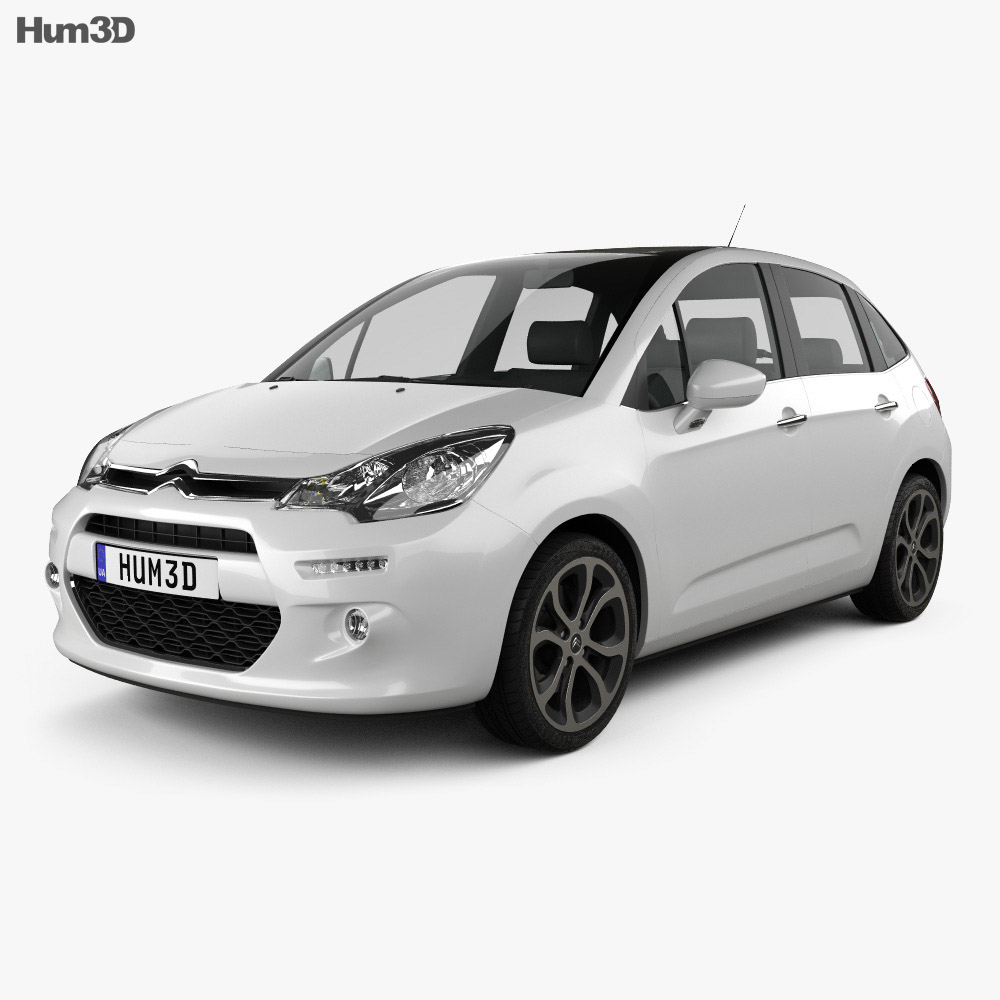 Citroen C3 2016 3D model - Download Hatchback on 3DModels.org
