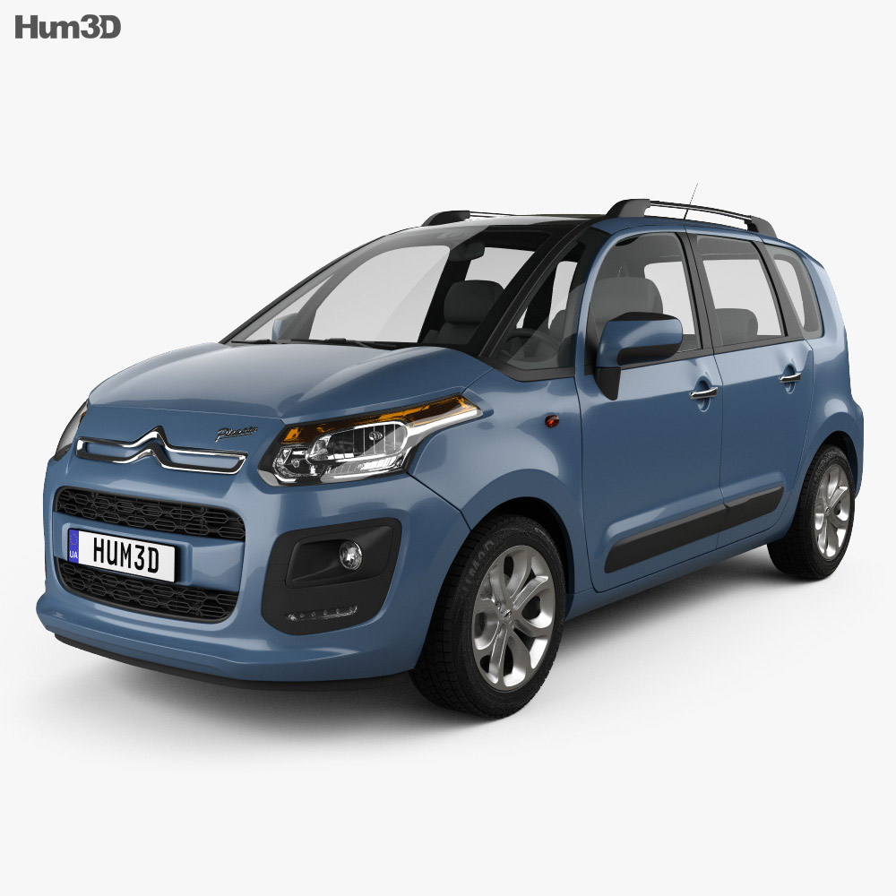 Citroen C3 Picasso 2016 3D model - Download Hatchback on 3DModels.org