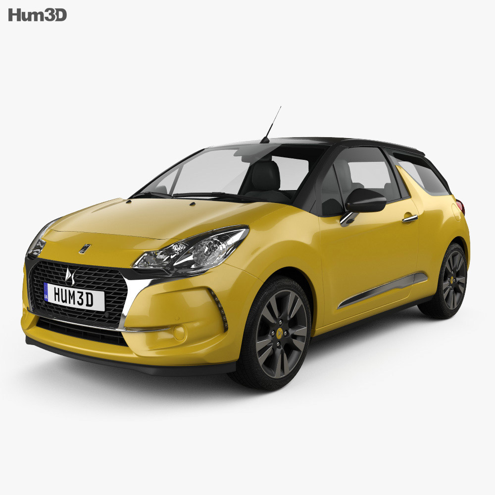 DS3 시크 카브리올레 2019 3D 모델 - 다운로드 Sports car on 3DModels.org