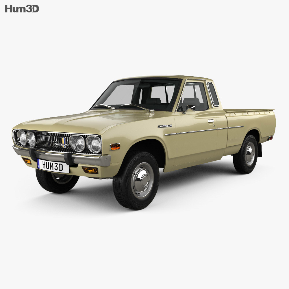 Datsun 620 King Cab 1977 3D model - Download Pickup on 3DModels.org