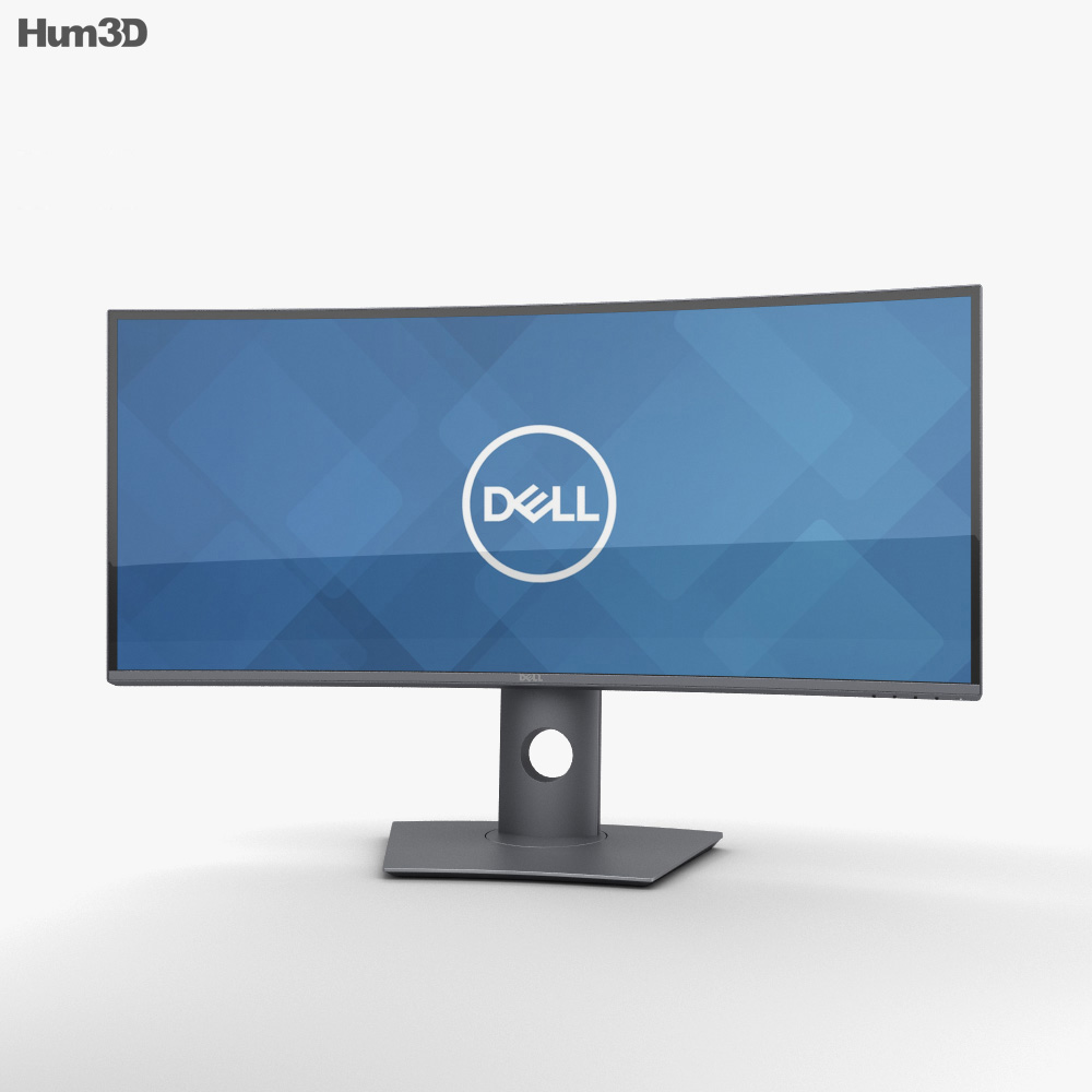 Dell 34-inch Curved Monitor U3419W 3D model - Download Computer monitor ...