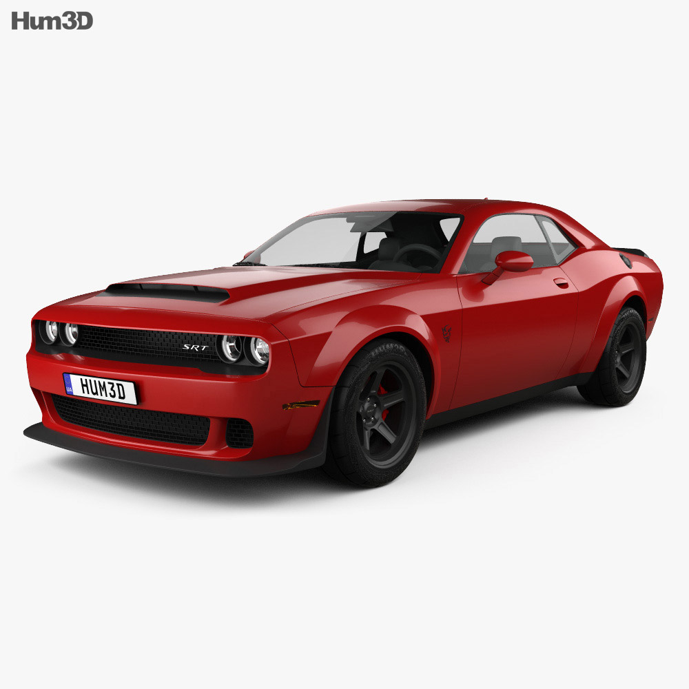 Dodge Challenger SRT Demon 2020 3D model - Download Sedan on 3DModels.org