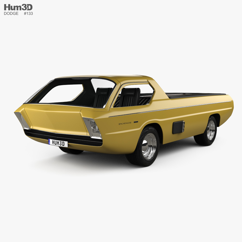 Dodge Deora 1967 3D model - Download Pickup on 3DModels.org