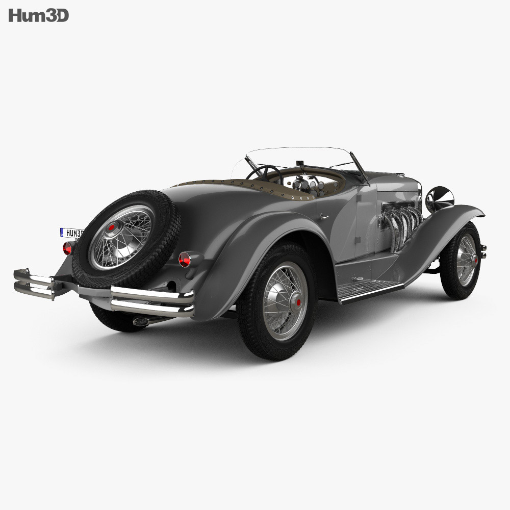Duesenberg SSJ Roadster 1935 3D model - Download Sports car on 3DModels.org