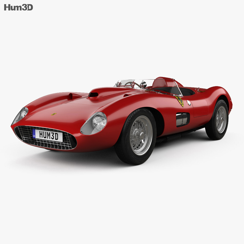 Ferrari 335 S Spider Scaglietti with HQ interior 1957 3D model ...