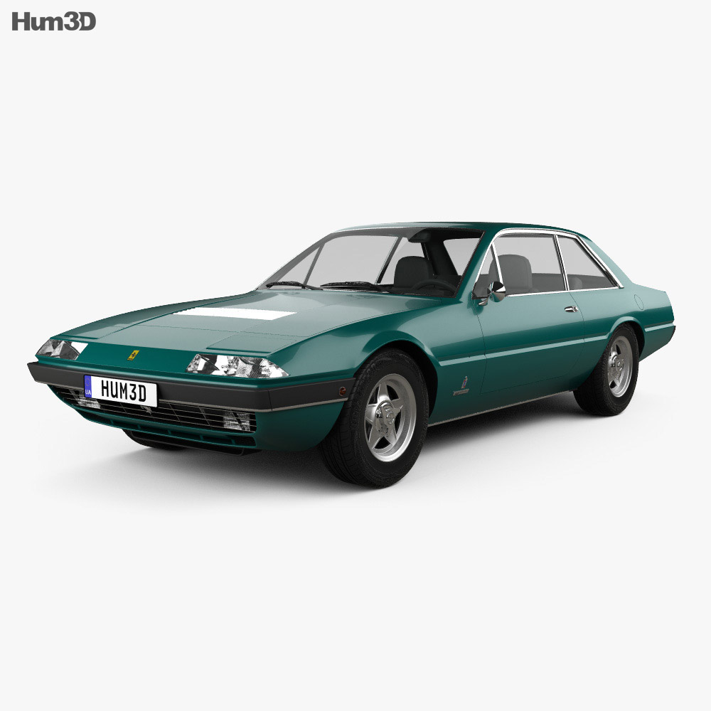 Ferrari 365 GT4 2+2 1972 Modelo 3D - Descargar Sports car on 3DModels.org
