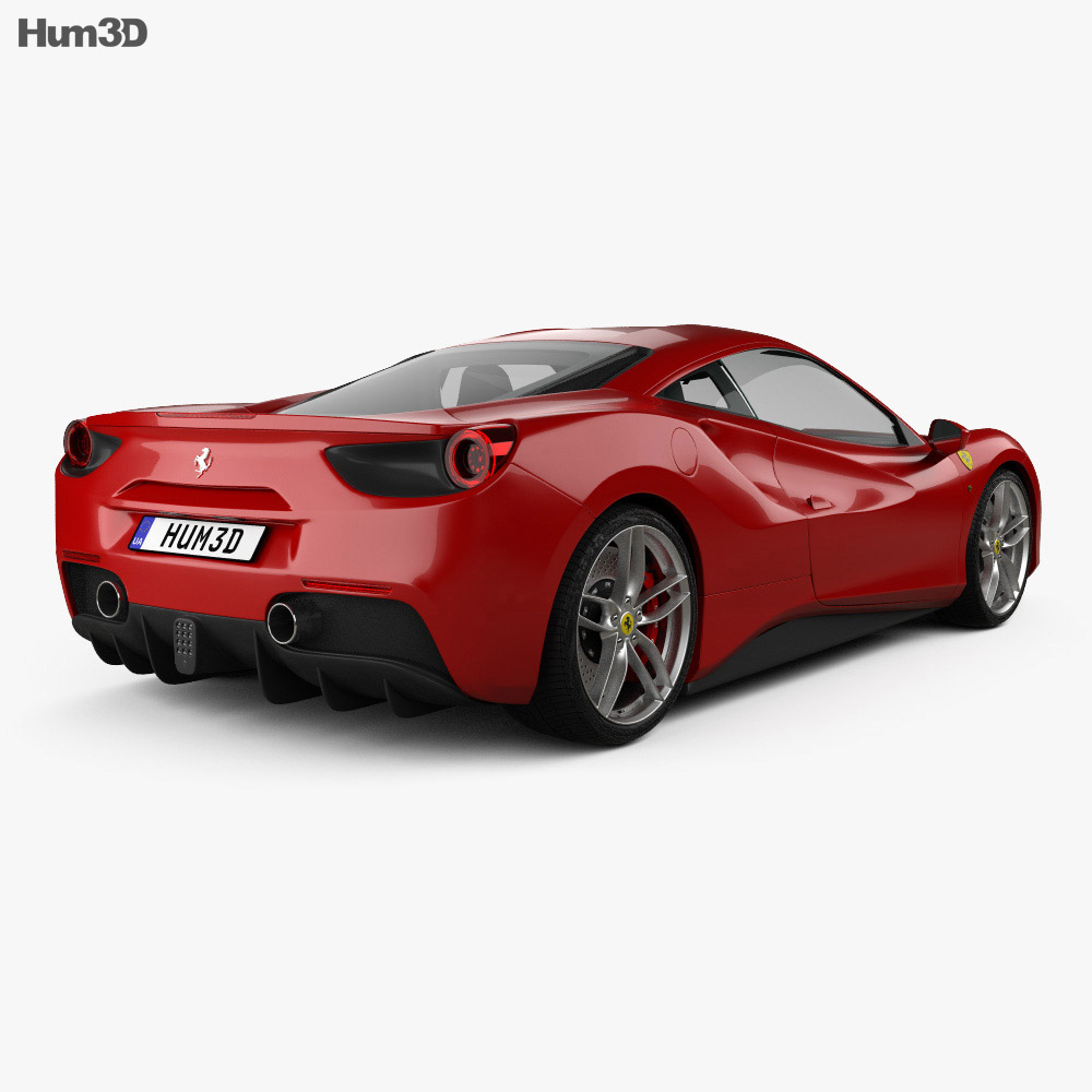 法拉利 488 GTB 2018 3D模型 - 下载 Sports car 开启 3DModels.org