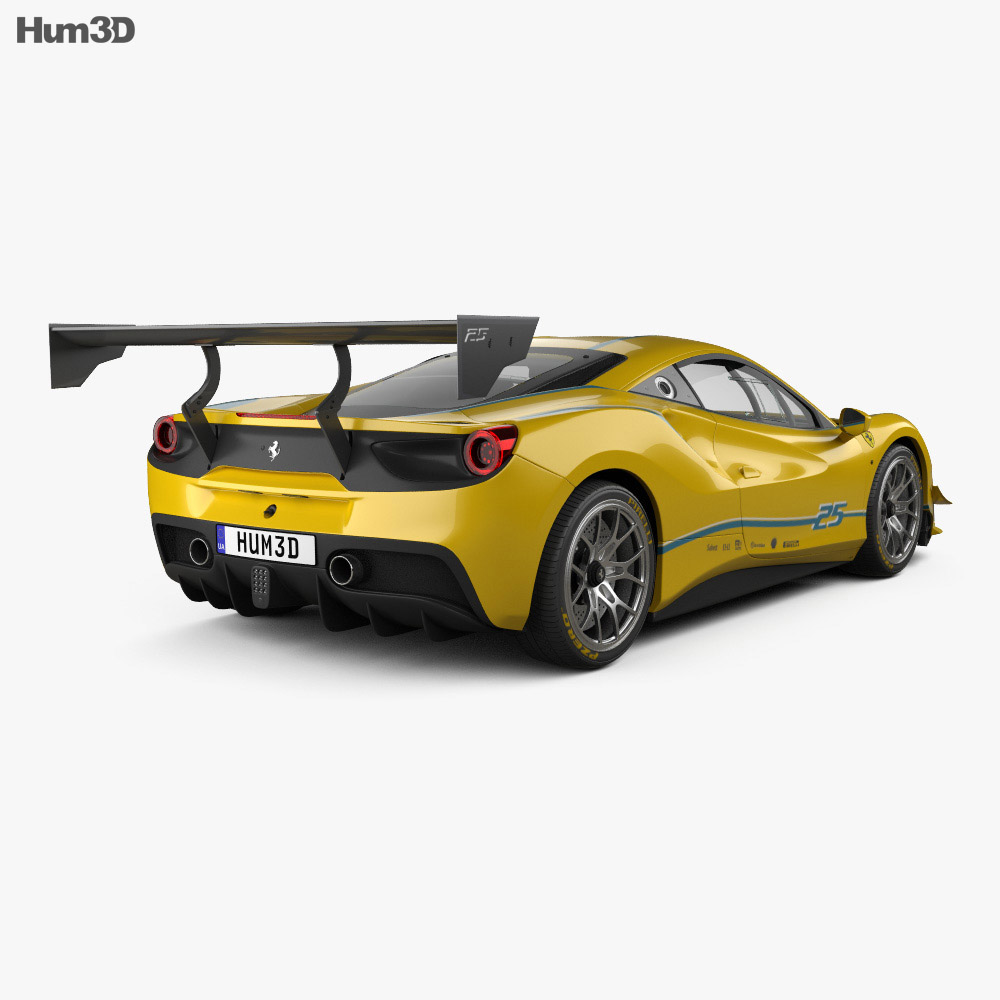 Ferrari 488 GTB Challenge 2020 3D model - Download Sports car on ...