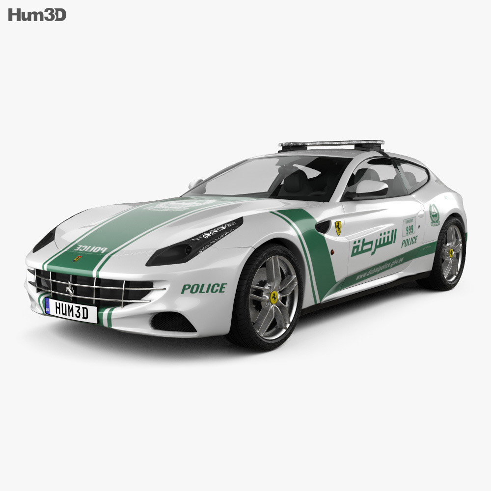 Ferrari FF Police Dubai 2016 3D model - Download Sports car on 3DModels.org