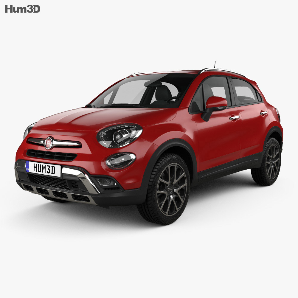 Fiat 500X Cross 2017 3D model - Download Crossover SUV on 3DModels.org