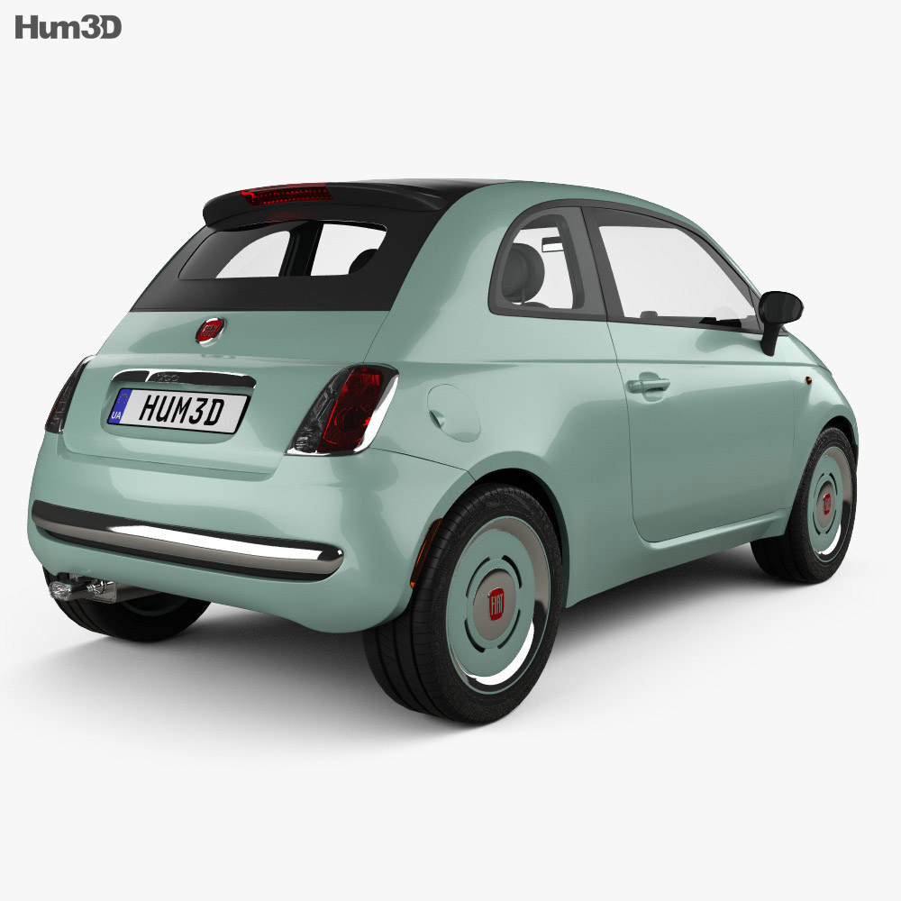 Fiat 500 C San Remo 2017 3D model - Download Hatchback on 3DModels.org