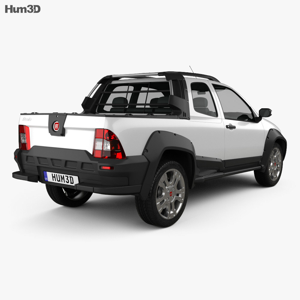 Fiat Strada Long Cab Adventure 2014 3D model - Download Pickup on ...