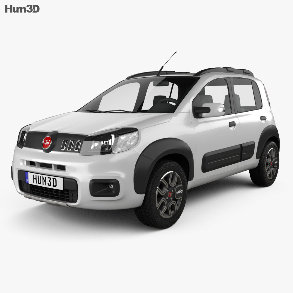 Fiat Uno Way 2018 Modelo 3D - Descargar Hatchback on 3DModels.org
