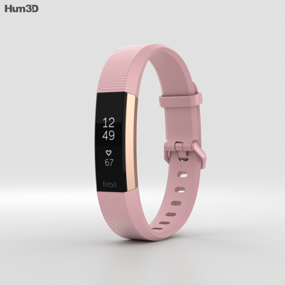 Fitbit Alta HR Soft Pink 3D model - Download Electronic Accessories on ...