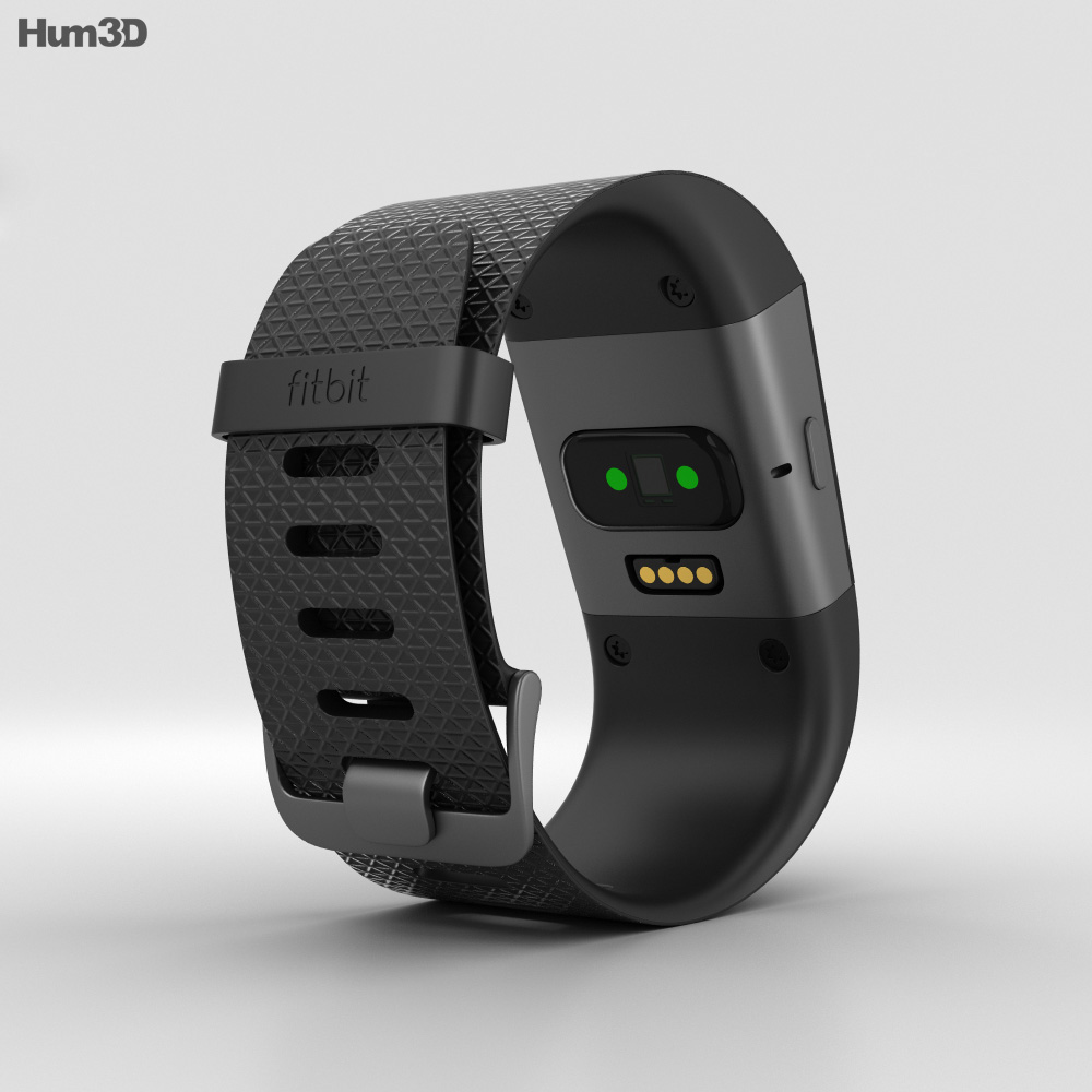 Fitbit Surge Черный 3D модель - Скачать Смарт-часы на 3DModels.org